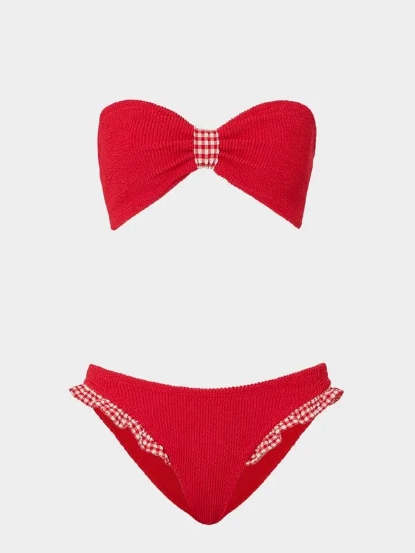Hunza G Bikini Set - Red Gingham