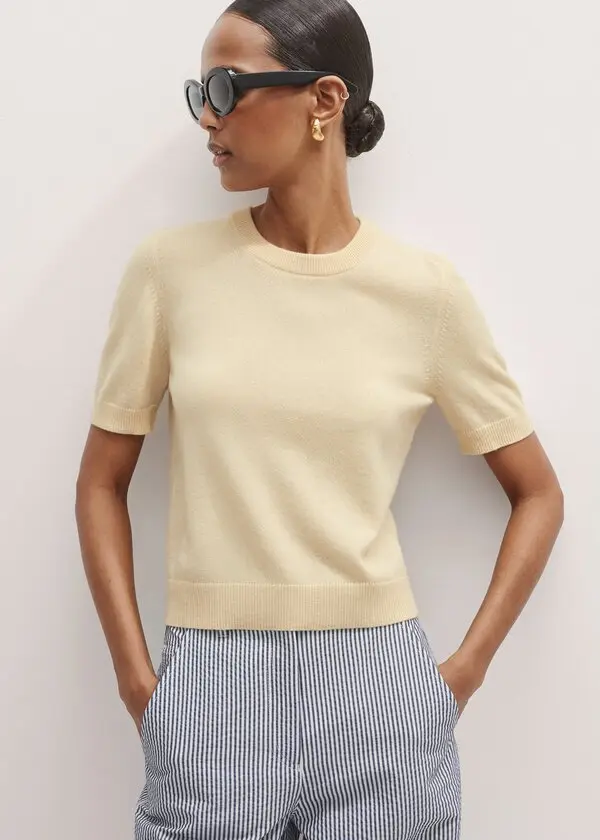 ME+EM Cashmere Crop Tee