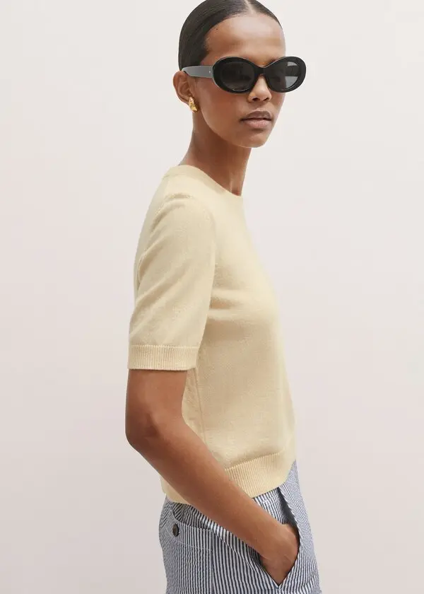 ME+EM Cashmere Crop Tee