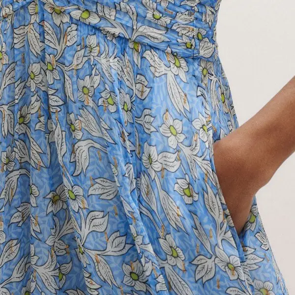 Me+Em Evening Primrose Maxi Dress In Soft White/Blue/Multi - 30% Off |  Editorialist