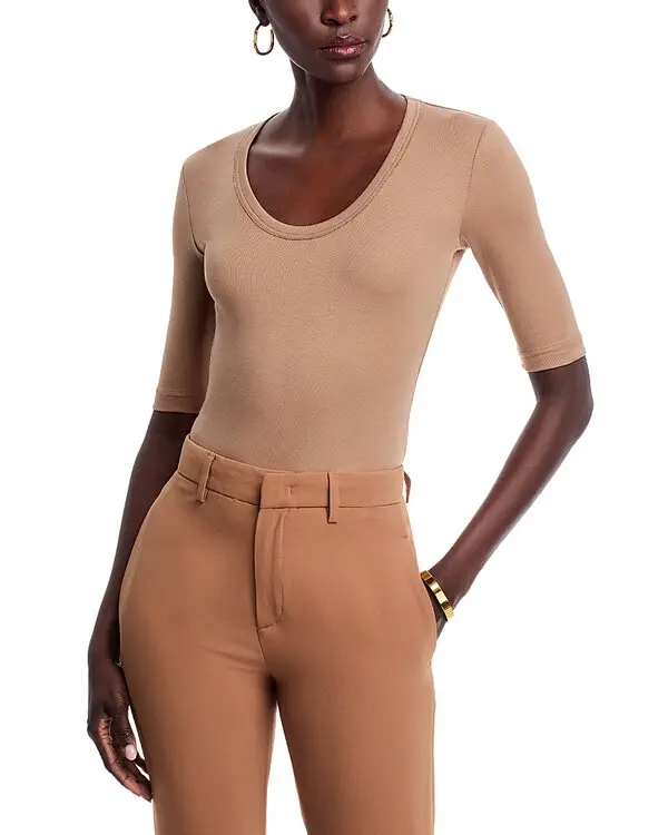 Fabiana Filippi Scoop Neck Tee - Light/pastel