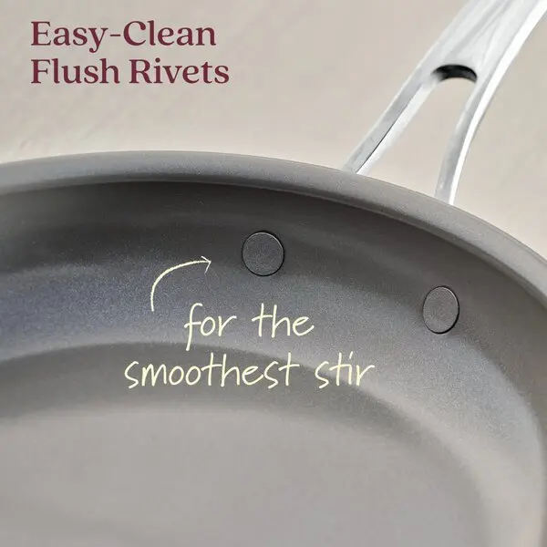 ANOLON Everlast Stainless Steel Ceramic Nonstick 3 Piece Frying Pan Set