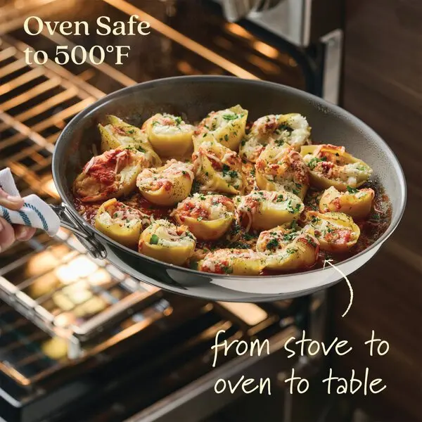 ANOLON Everlast Stainless Steel Ceramic Nonstick 3 Piece Frying Pan Set