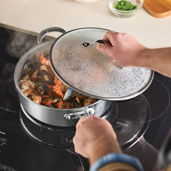 ANOLON Everlast Stainless Steel Ceramic Nonstick 11 Piece Cookware Set