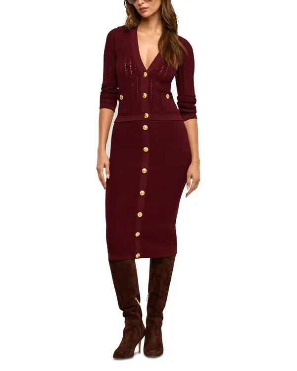 L'AGENCE Irvin Pointelle Cropped Cardigan