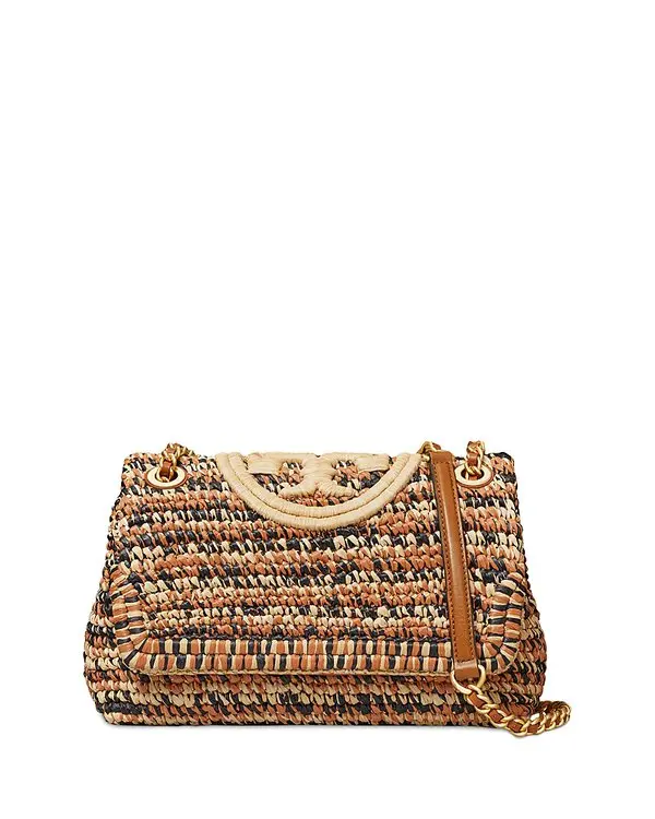 Tory Burch Fleming Soft Raffia Convertible Shoulder Bag