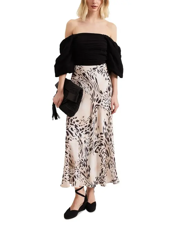 PHASE EIGHT Animal Print Midi Skirt