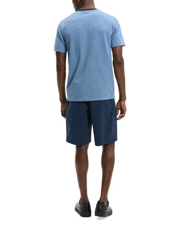 Theory Pique Crew Tee - Crisp Blue Multi