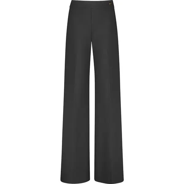 CALLAS MILANO Anouk Stretch Jersey Wide Leg A-line Pant - Black
