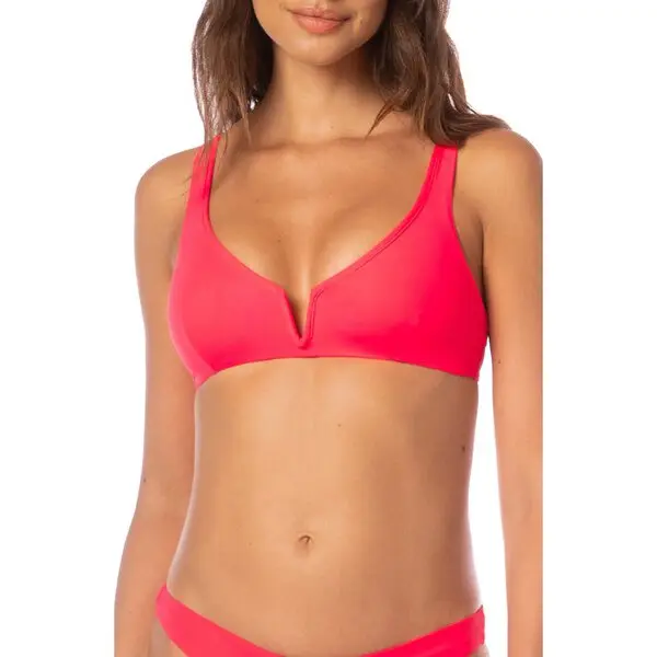 MAAJI Victoria Reversible Bikini Top - Red