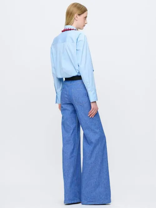 CALLAS MILANO Lyn Tassel Collar Shirt