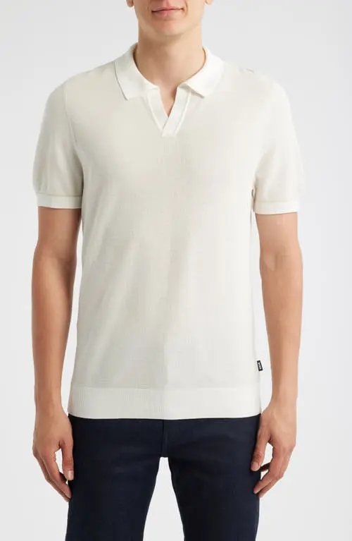 BOSS Jianluca Johnny Collar Polo - White