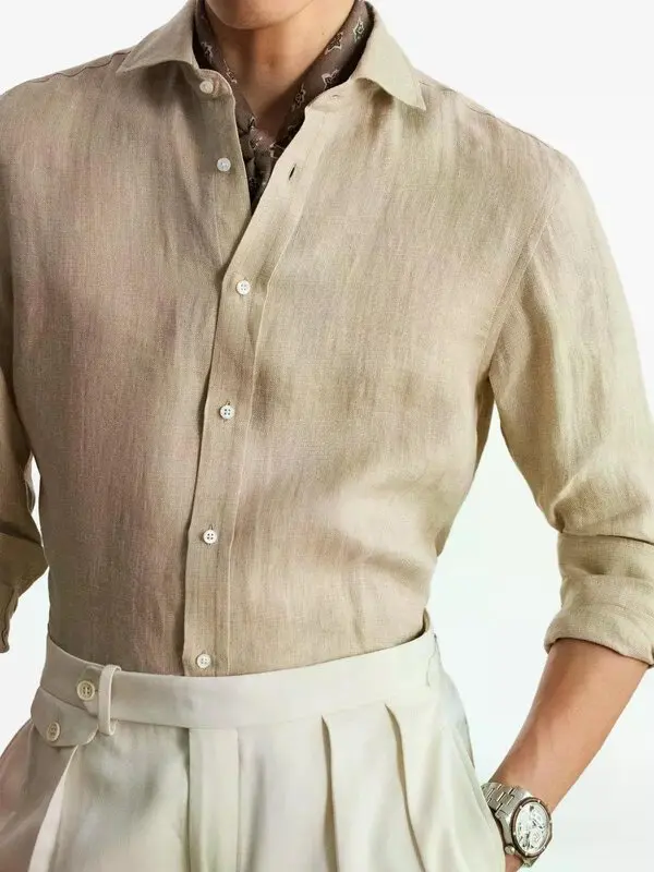 Ralph Lauren Purple Label Linen Shirt - Neutrals