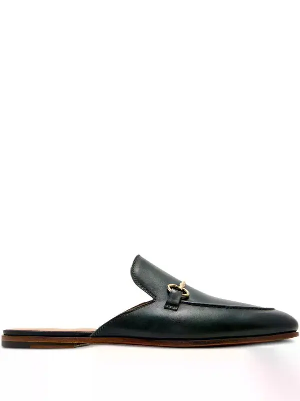 Magnanni Leather Mules - Green