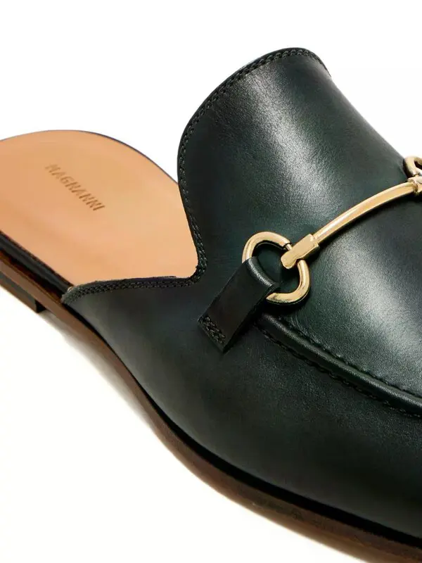 Magnanni Leather Mules - Green