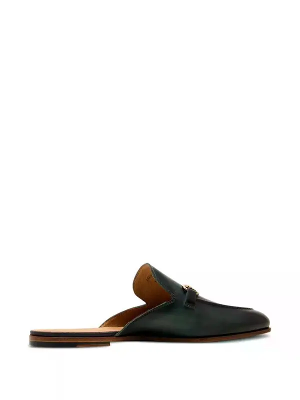 Magnanni Leather Mules - Green