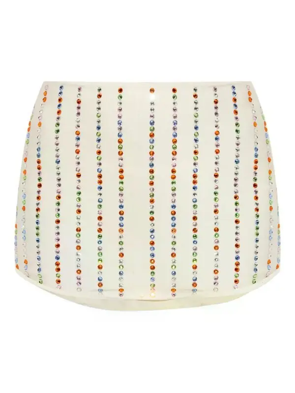 Oseree Crystal-embellished Mini Skirt