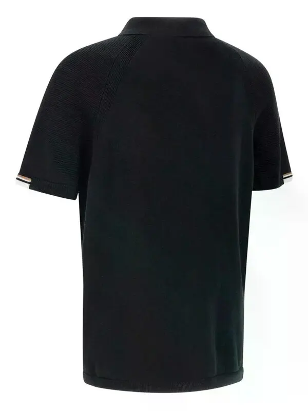 BOSS Zip-neck Polo Shirt - Black