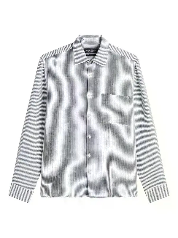 Marc O'polo Striped Button-up Shirt - Grey