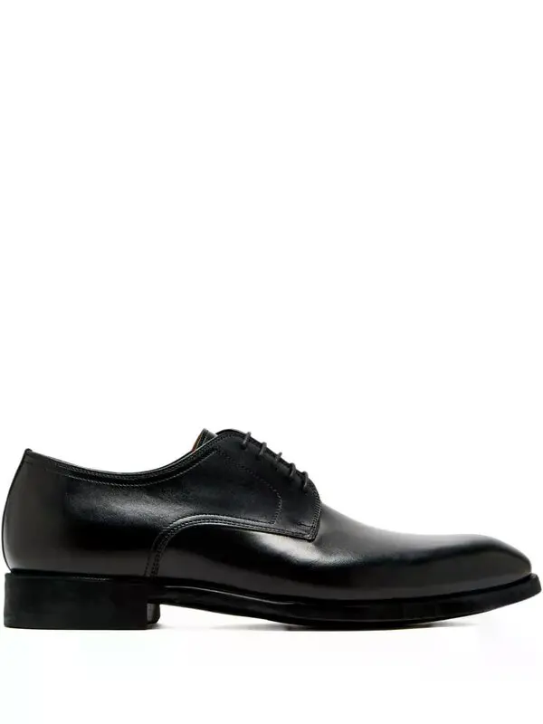 Magnanni Leather Derby Shoes - Black