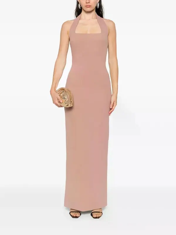 Solace London Sleeveless Halterneck Dress - Pink