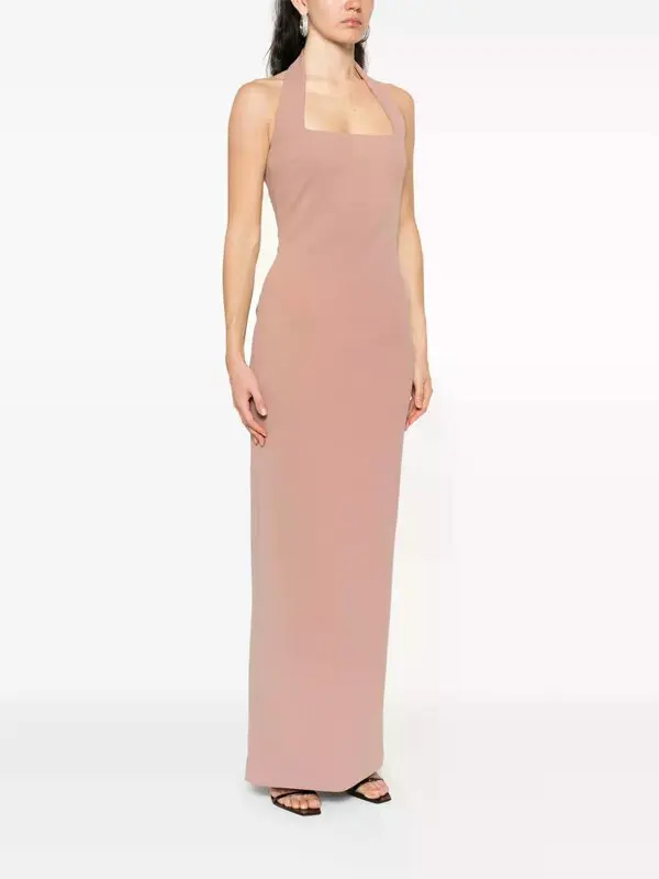 Solace London Sleeveless Halterneck Dress - Pink