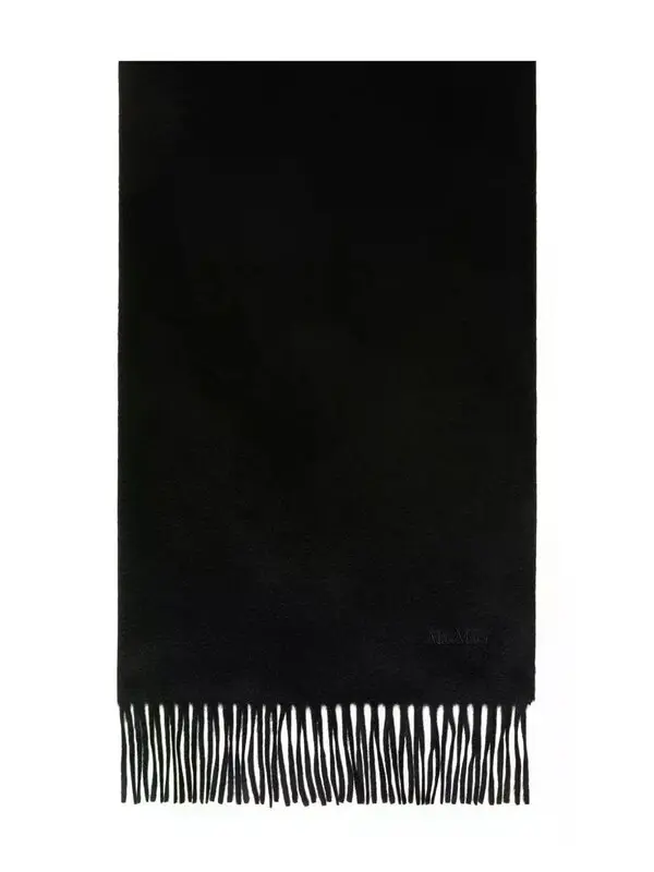 Max Mara Fringed Scarf - Black