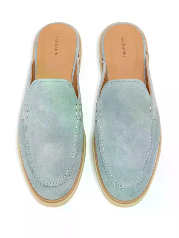 Magnanni Suede Mules - Blue