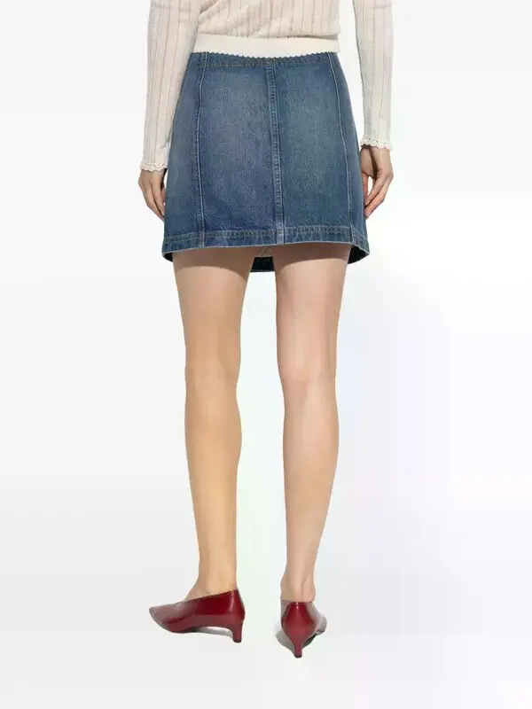 Ulla Johnson Button-embellished Denim Skirt - Blue
