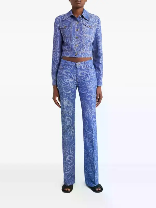 Etro Paisley-jacquard Flared Jeans