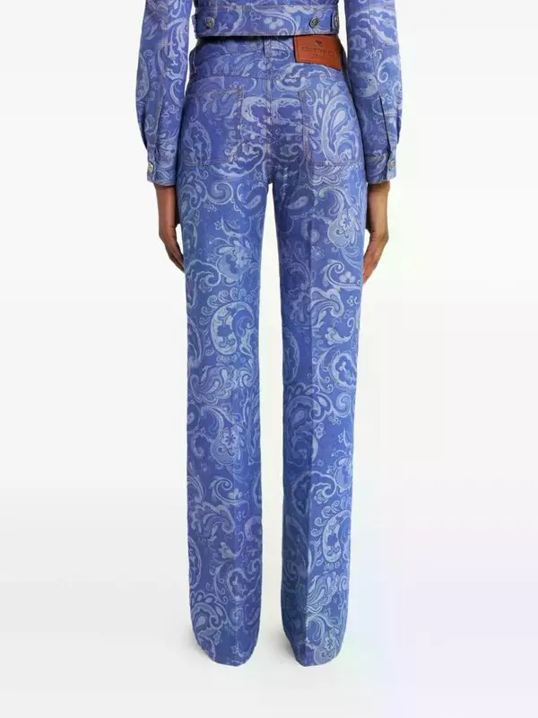 Etro Paisley-jacquard Flared Jeans