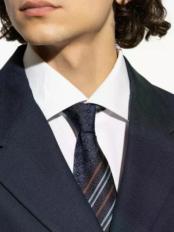 Etro Patchwork Silk Neck Tie