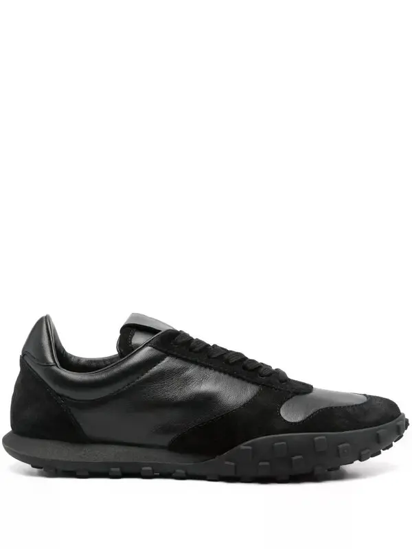 JIL SANDER Leather Lace-up Sneakers - Black