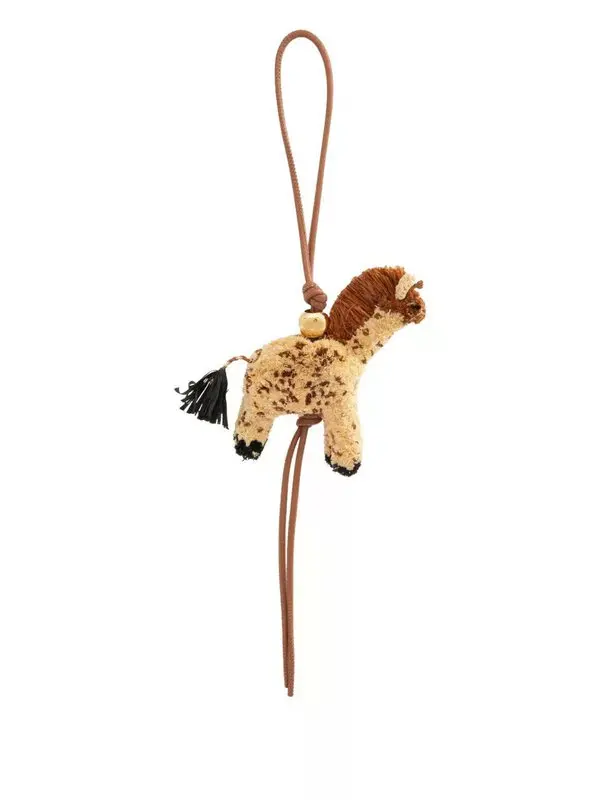 Loewe Giraffe Bag Charm - Brown