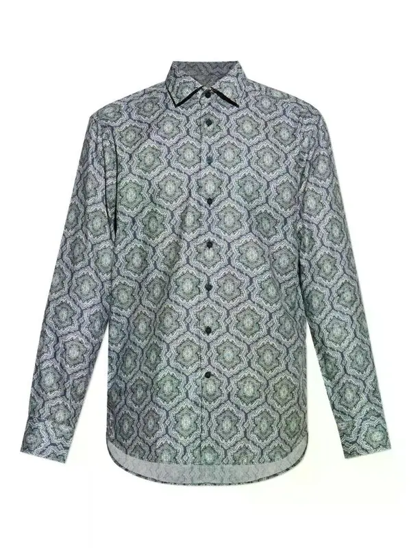 Etro Geometric-print Long-sleeve Shirt
