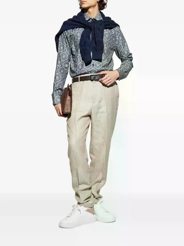 Etro Geometric-print Long-sleeve Shirt