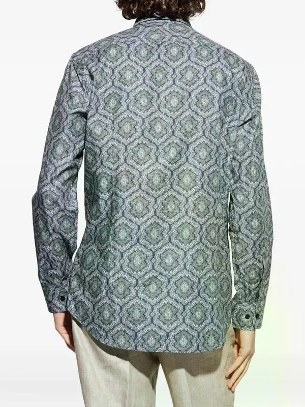 Etro Geometric-print Long-sleeve Shirt