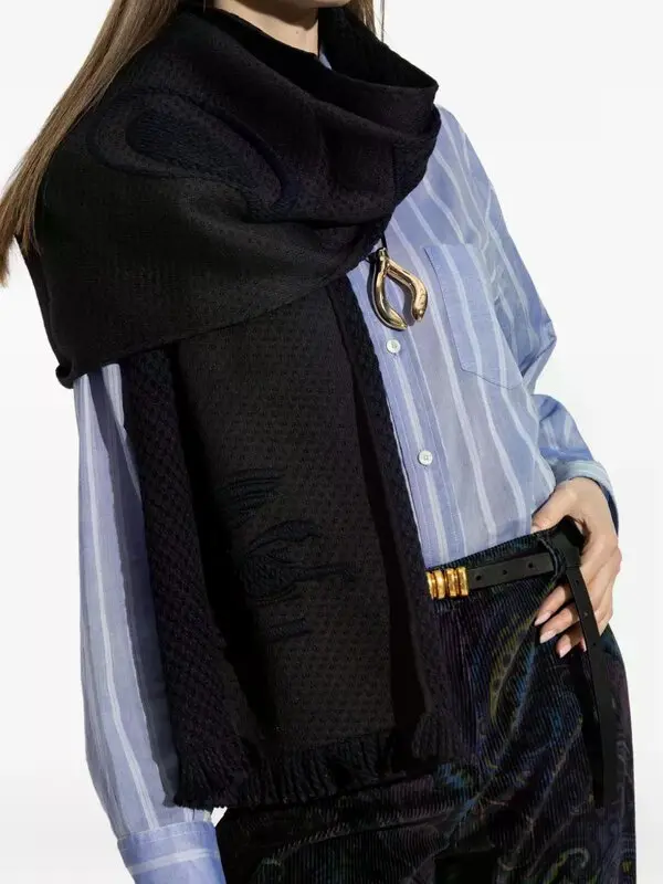 Etro Logo-embroidered Scarf