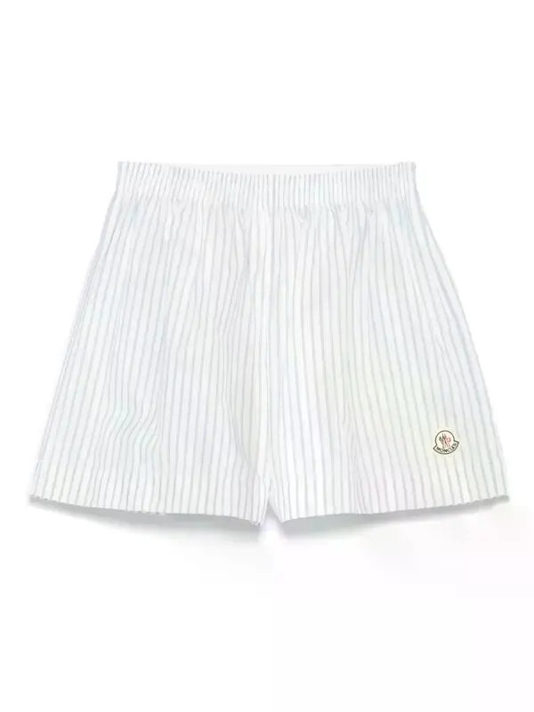Moncler Striped Shorts - White