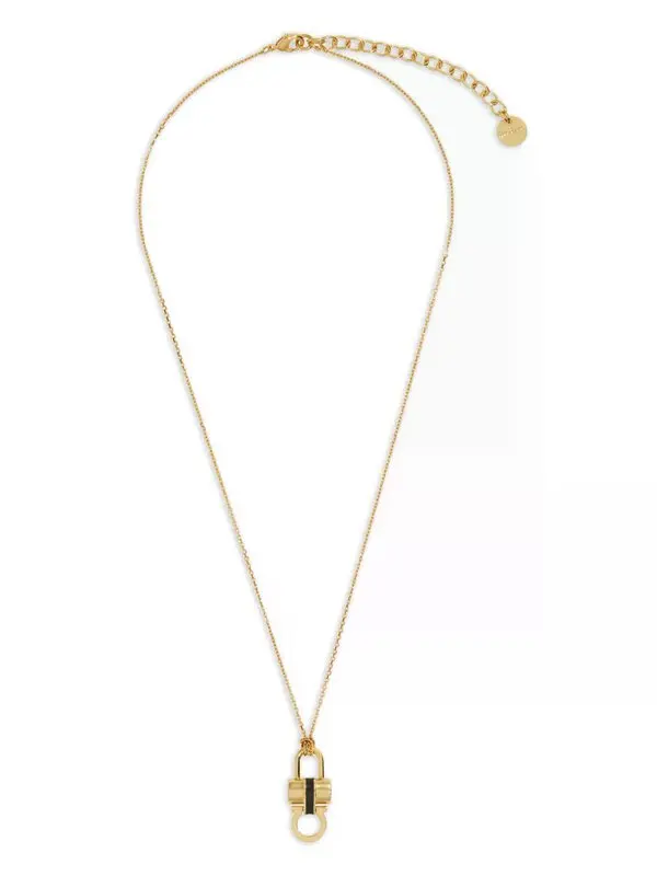 FERRAGAMO Padlock Pendant Necklace - Gold