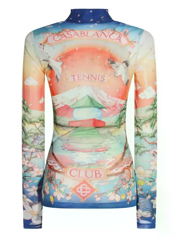 Casablanca Graphic-print Long-sleeve Top