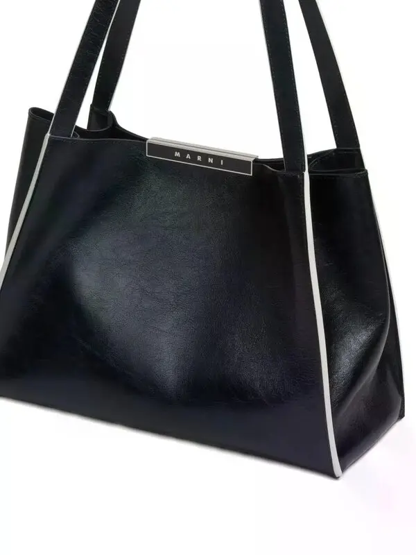 Marni Cresta Small Tote Bag - Black