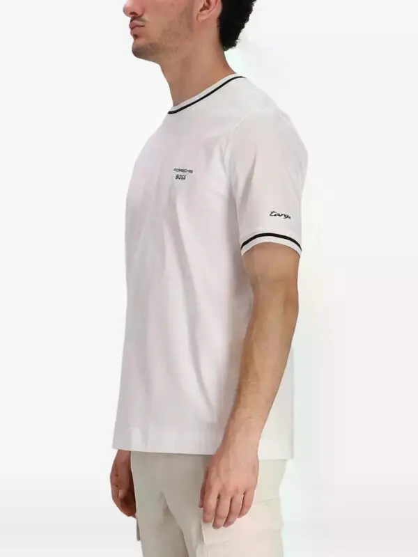 BOSS X Porsche Contrast-trim T-shirt - White