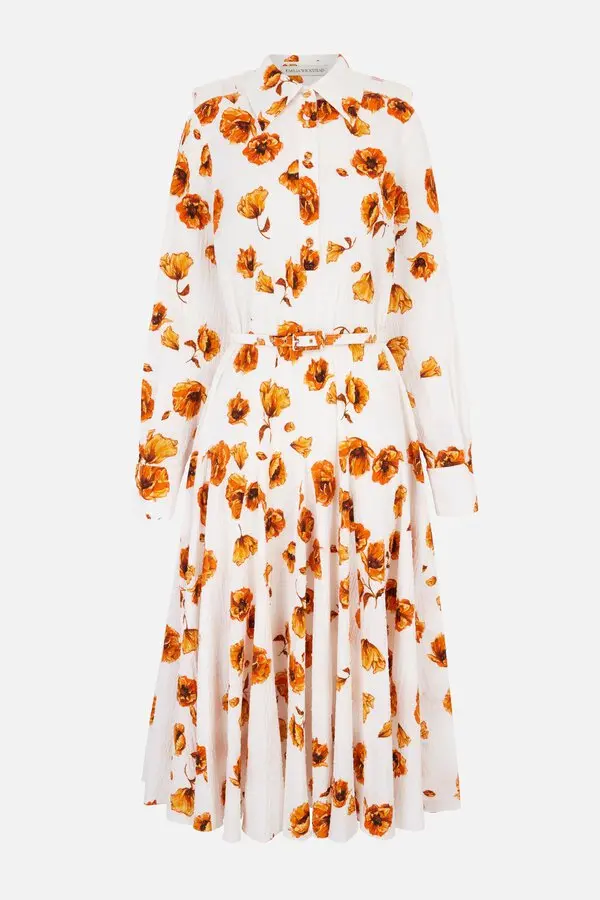 EMILIA WICKSTEAD Marione Midi Dress - Orange