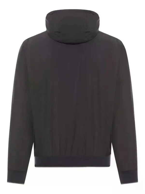 MOORER Hooded Zip-up Jacket - Black