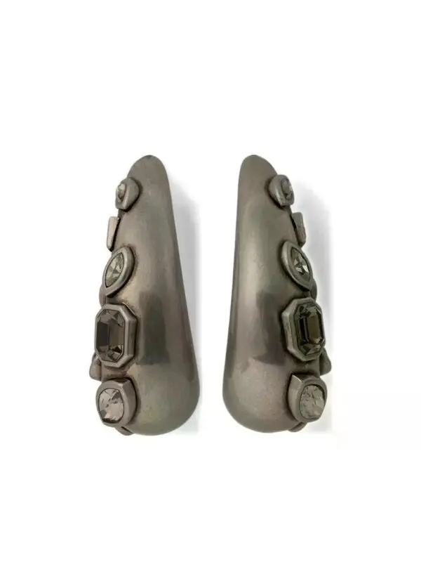 Etro Gemstone-embellished Hoop Earrings - Silver