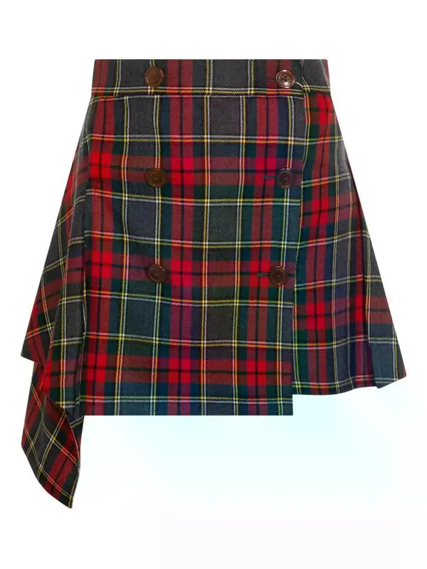VIVIENNE WESTWOOD Asymmetric Plaid Mini Skirt