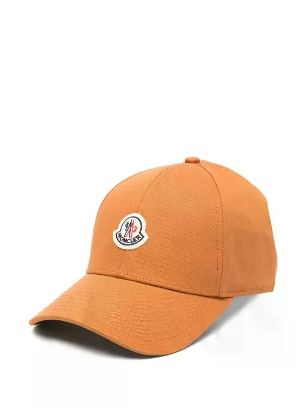 Moncler Logo-patch Cotton Cap - Brown