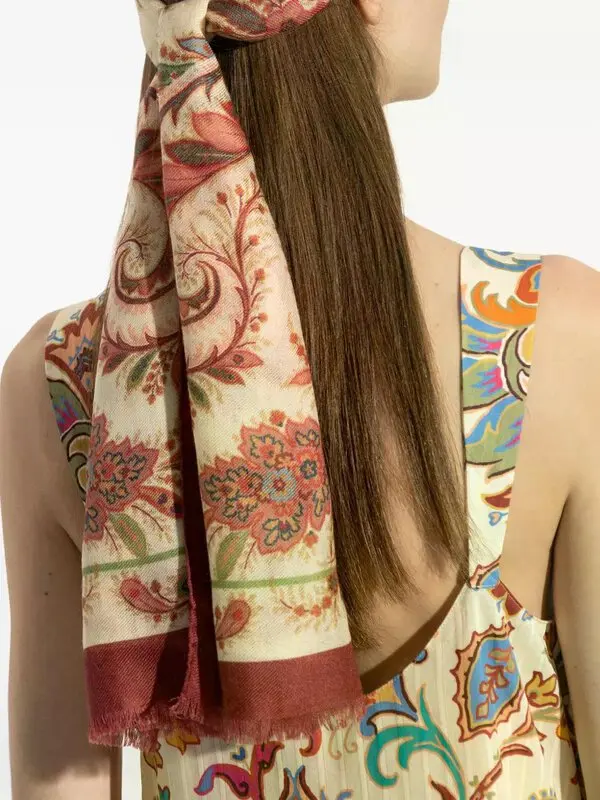 Etro Paisley-print Scarf - Neutrals