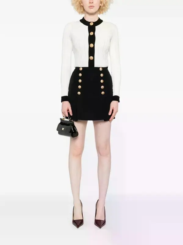 Balmain Virgin Wool High-waisted Skirt
